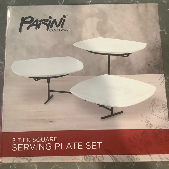 Parini | Dining | 3 Tier Square Serving Tray Set | Poshmark